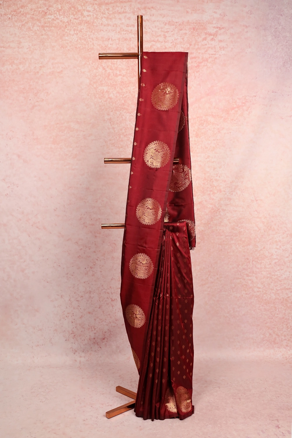 Maroon Semi Silk Saree - Seematti Textiles